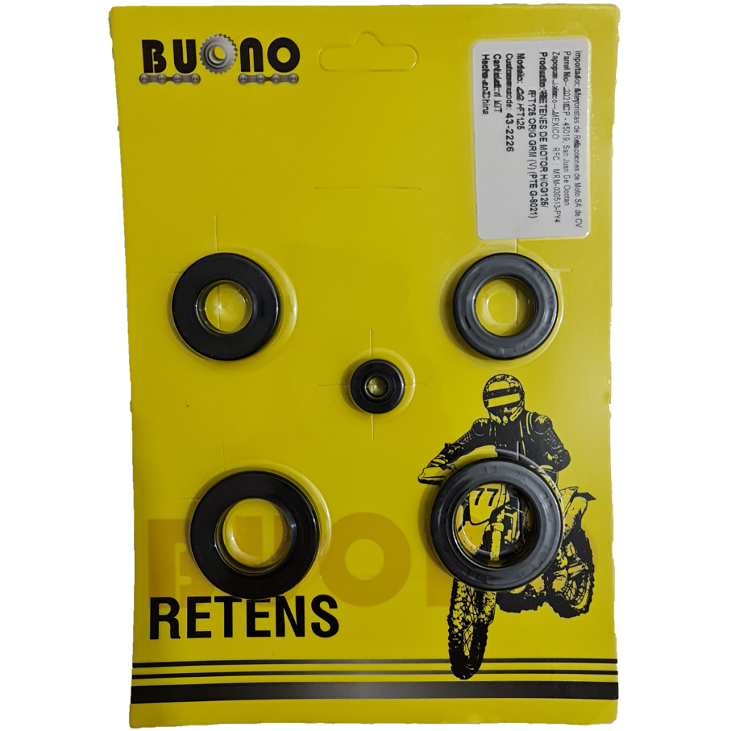 RETENES DE MOTOR (5 PIEZAS) | Maremoto