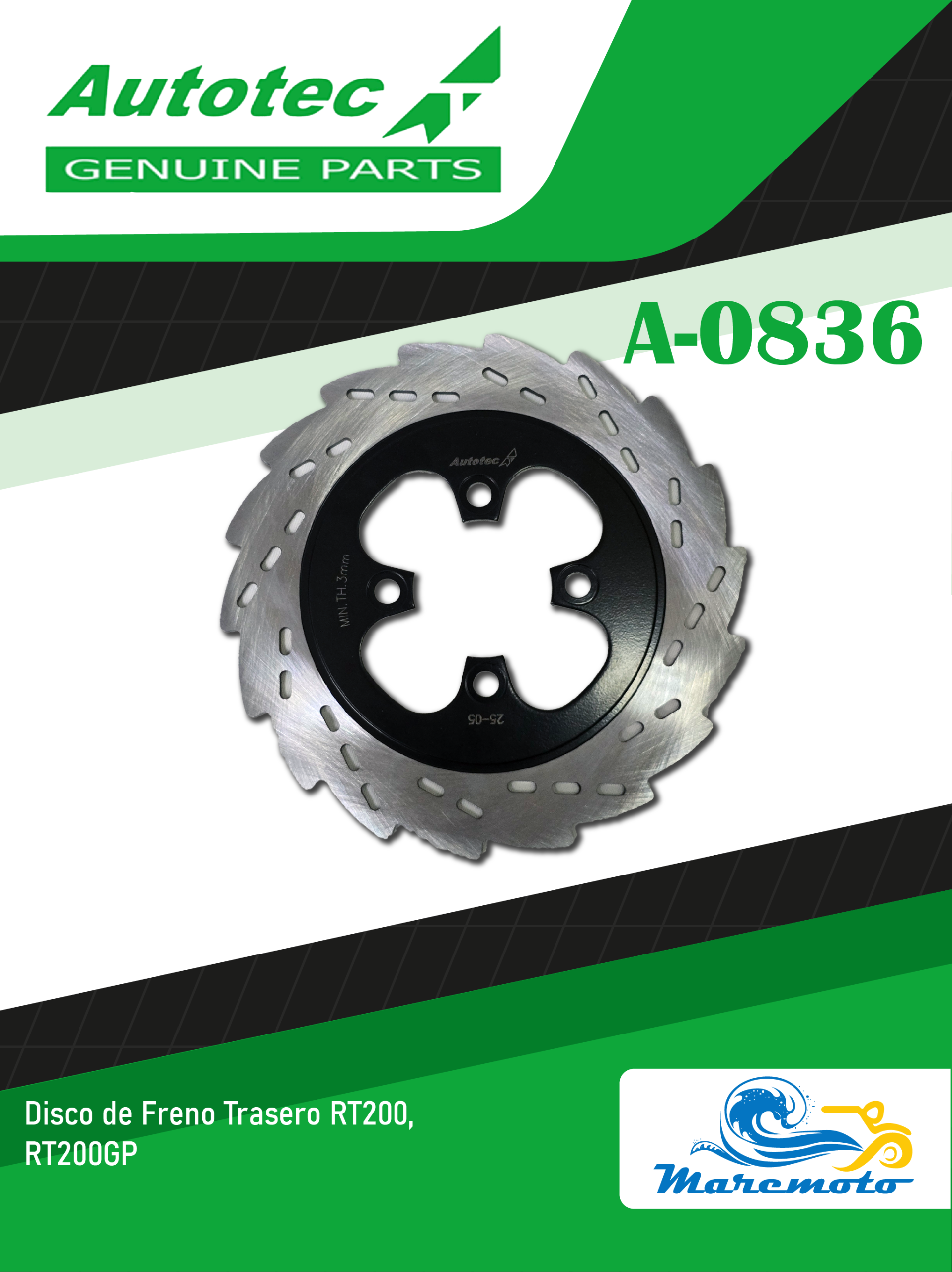 Disco de Freno Trasero RT200 GP, RT200 | Maremoto